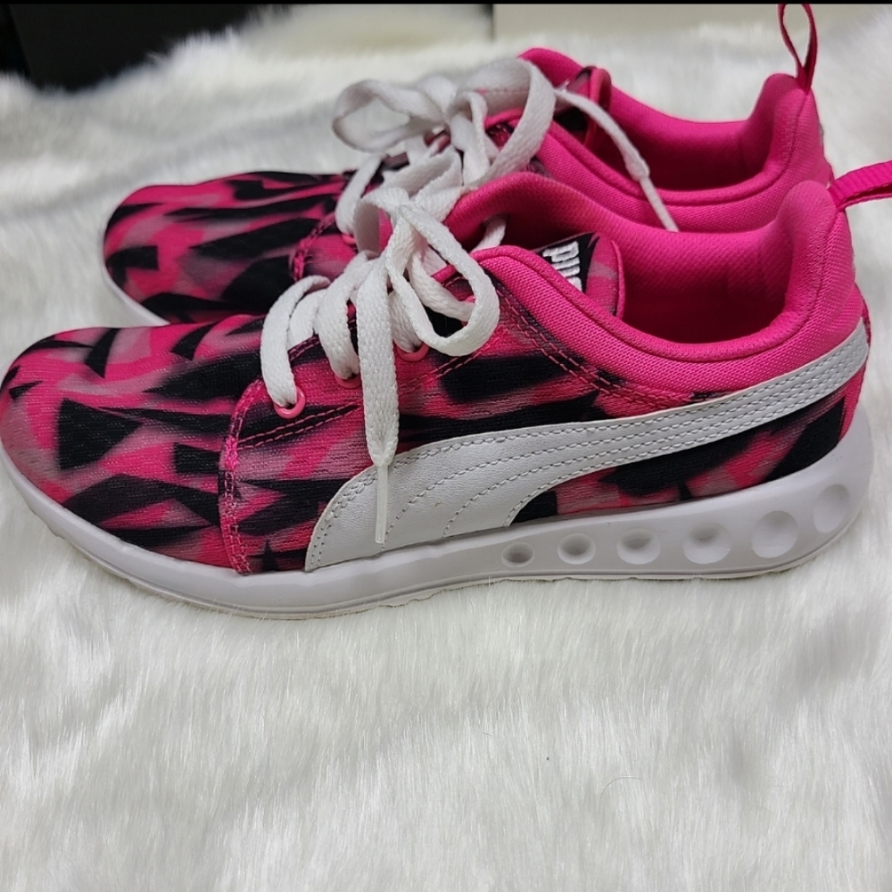 Puma Ortholite Neon Pink And Black Shoes - Gem